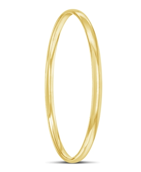 9CT SILVER FILLED HALF ROUND 4.5MM BANGLE | Golden Mile Jewellery ...
